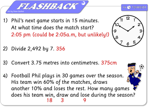 Y6 Maths Flashbacks | Teaching Resources