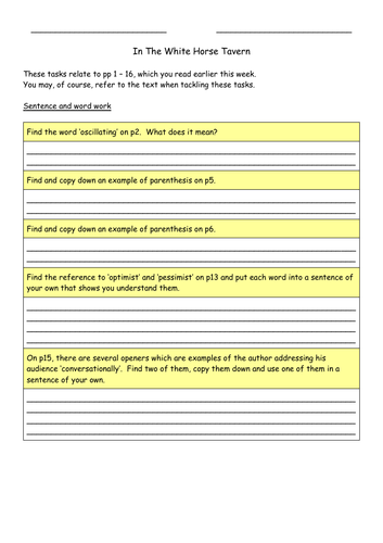 'Clockwork' by Philip Pullman - 5 weeks of Literacy tasks, write on and ...
