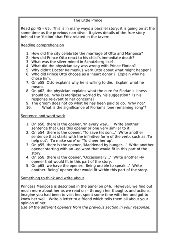 'Clockwork' by Philip Pullman - 5 weeks of Literacy tasks, write on and ...
