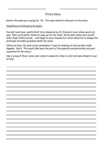 'Clockwork' by Philip Pullman - 5 weeks of Literacy tasks, write on and ...