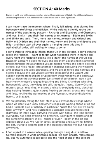 AQA English GCSE Paper 1 - Reading and Writing - Reading extract is ...