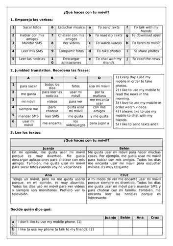 Viva 2 Technology, Music, TV - tecnología, tele, música (11 worksheets ...