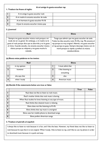 Viva 2 Technology, Music, TV - tecnología, tele, música (11 worksheets ...