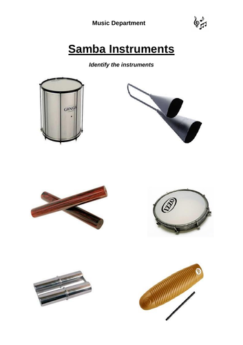 Samba Instruments Starter | Teaching Resources