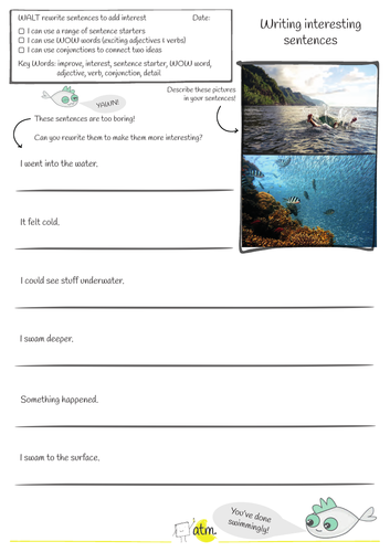 Year 2 Improving Sentences Task | Teaching Resources