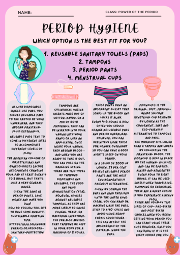 Sex Education- Period Hygiene | Teaching Resources