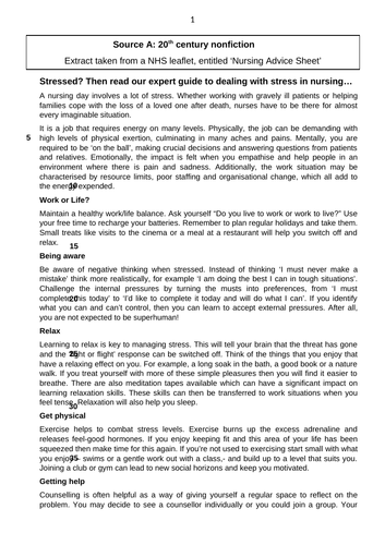 AQA Language Paper 2 Exam Extracts | Teaching Resources