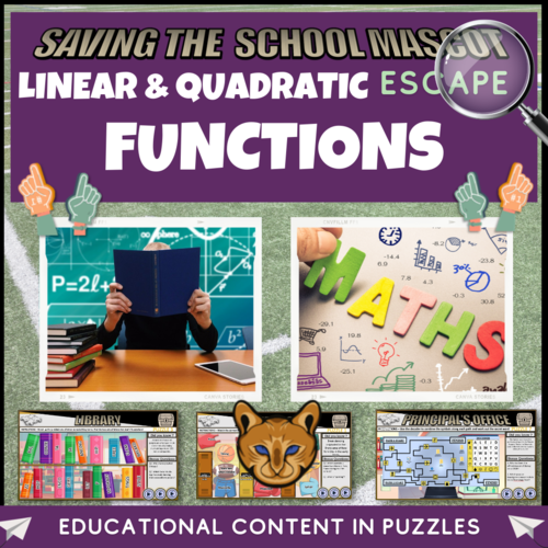 Maths Escape Room - Linear and Quadratic Functions | Teaching Resources