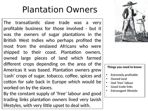Life on a Plantation (Slave Trade) | Teaching Resources