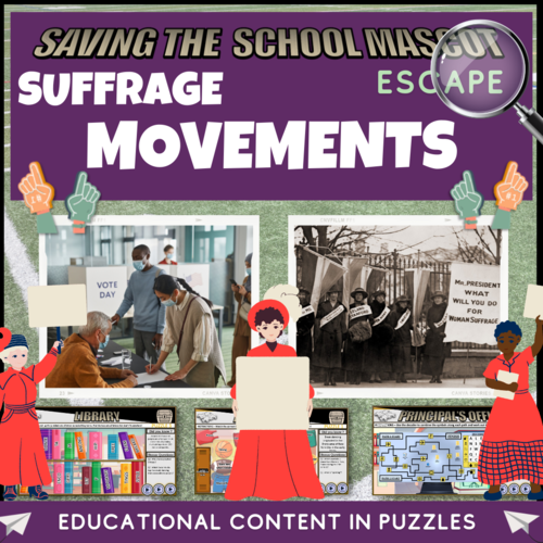History Escape Room - Suffrage Movements | Teaching Resources