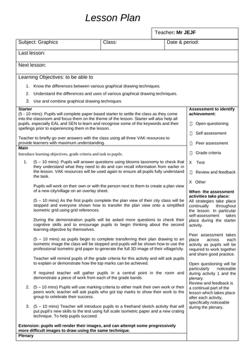 From plan to isometric drawing in 1 lesson | Teaching Resources