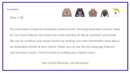 Talk for Writing - 'WOMBAT' - Information Report Y1-2 | Teaching Resources