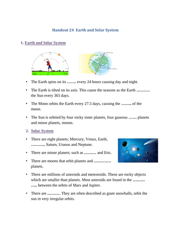 IGCSE Space Physics CIE | Teaching Resources