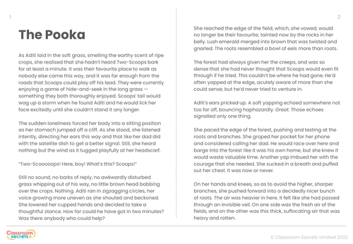 Year 6 Reading Skills - The Pooka | Teaching Resources