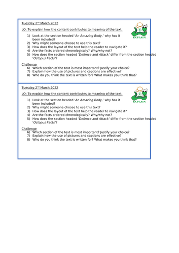 Year 5 Guided Reading - week of VIPERS | Teaching Resources