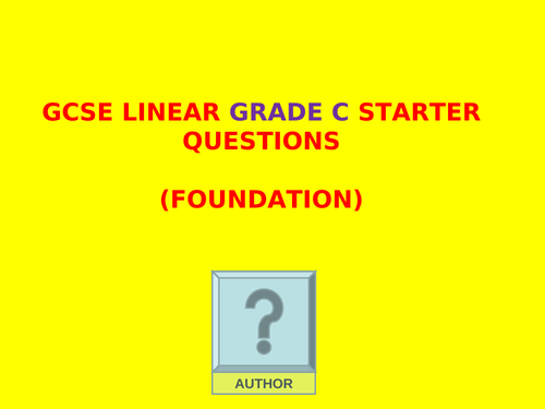 GCSE Revision | Teaching Resources