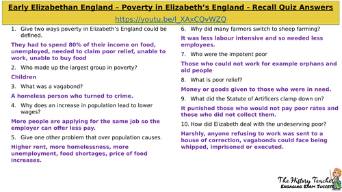 Poverty: Causes and Changes - Early Elizabethan England Editable ...