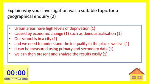 Edexcel B paper 2: URBAN regeneration fieldwork - exam question ...