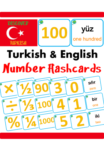 Turkish / English Flashcards - Numbers - Numaralar | Teaching Resources