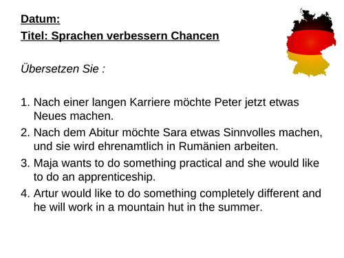 AQA/EDEXCEL Stimmt GCSE German (Higher) – Kapitel 7 – Sprachen ...