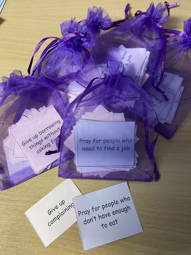Lent Prayer Bags | Teaching Resources
