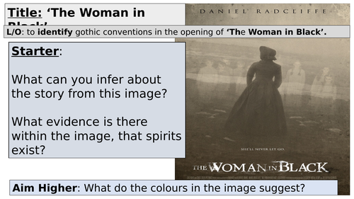 Language P1 'The Woman in Black' | Teaching Resources