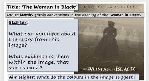 Language P1 'The Woman in Black' | Teaching Resources