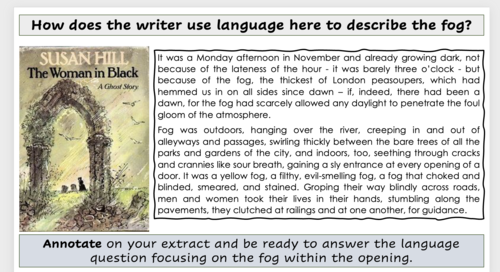 Language P1 'The Woman in Black' | Teaching Resources