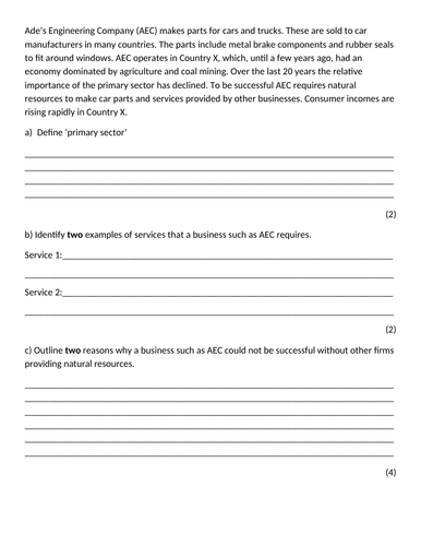 IGCSE Business Studies Unit 1 Exam Practice Questions | Teaching Resources IGCSE Business Studies Unit 1 Exam Practice Questions | Teaching Resources