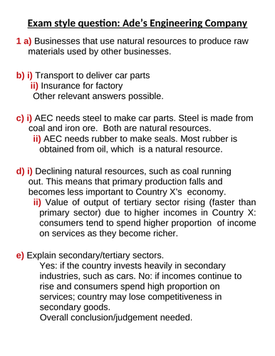 IGCSE Business Studies Unit 1 Exam Practice Questions | Teaching Resources IGCSE Business Studies Unit 1 Exam Practice Questions | Teaching Resources