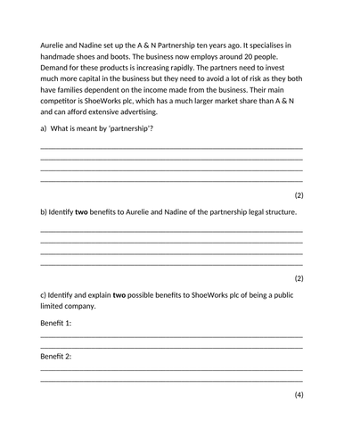 IGCSE Business Studies Unit 1 Exam Practice Questions | Teaching Resources IGCSE Business Studies Unit 1 Exam Practice Questions | Teaching Resources
