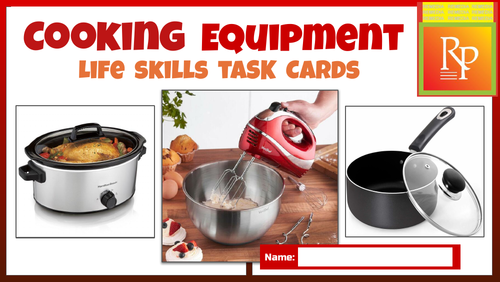 Life Skills COOKING COMPREHENSION: Functional Vocabulary | Appliances ...