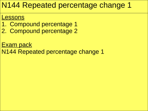 N144 Repeated percentage change 1 | Teaching Resources