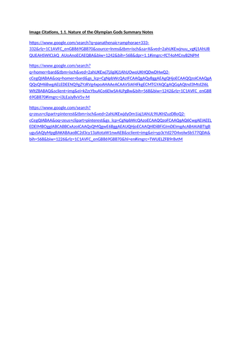 1.1 Nature of the Olympian Gods - Summary Notes (OCR Classical ...