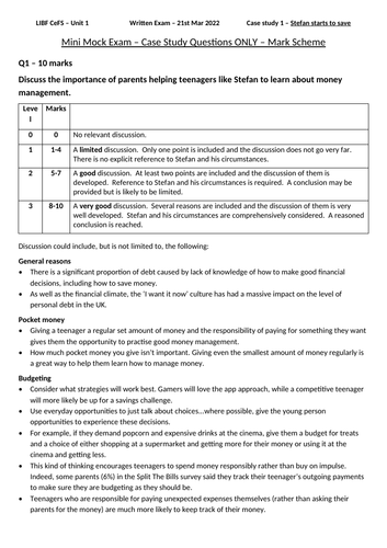 LIBF CeFS U1 Exam MAR 2022: CS1 - Prep FREEBIES | Teaching Resources