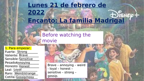 La familia y encanto | Teaching Resources