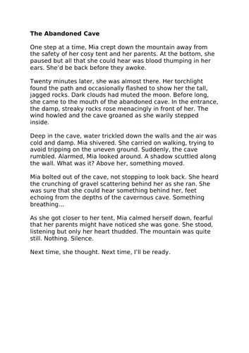 Model Text - Suspense Tale | Teaching Resources