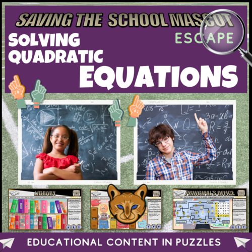 Solving Quadratic equations Escape Room | Teaching Resources