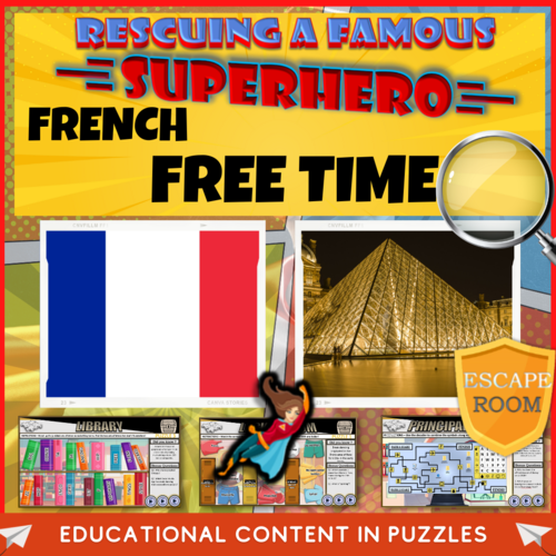 Free Time French Escape Room | Teaching Resources