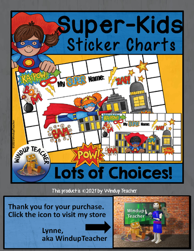Super Kid Sticker Charts | Teaching Resources