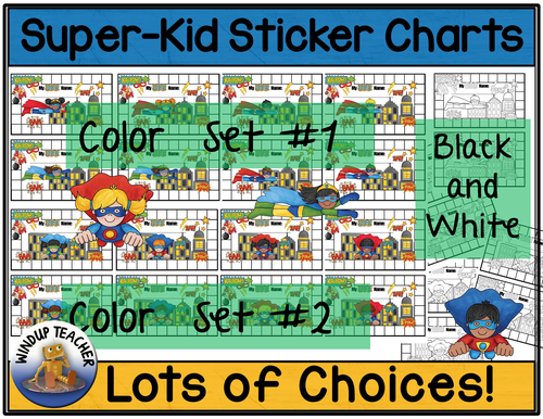 Super Kid Sticker Charts | Teaching Resources