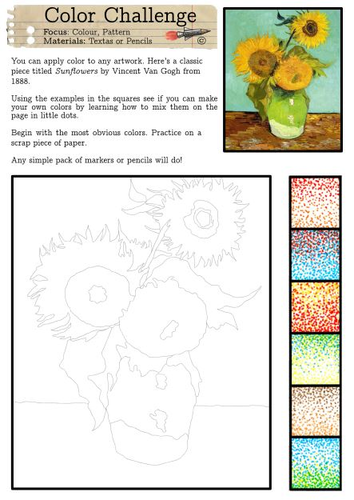 Pointillism - Van Gogh Colour Art, Sub Plan, Early Finishers | Teaching ...