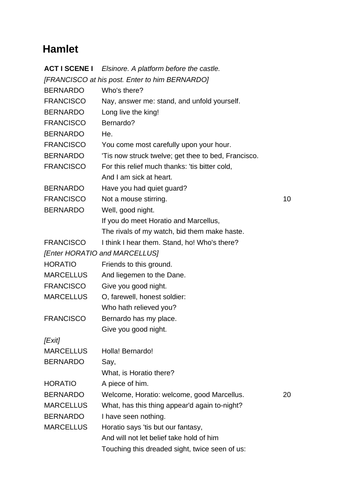 Hamlet KS3 | Teaching Resources