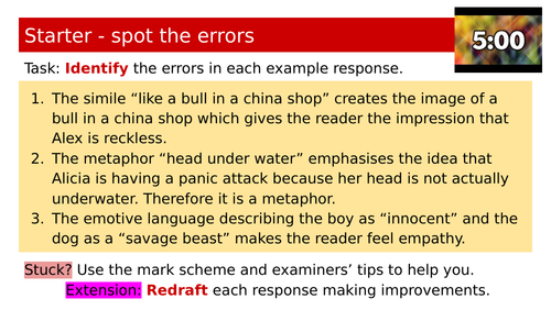 Effect of writer's methods intervention | Teaching Resources