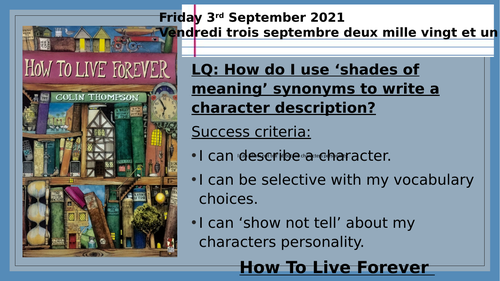 Y5/6 How to Live Forever By Colin Thompson - 2 lessons | Teaching Resources