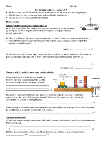 Science revision - Key concepts in GCSE Science (4) | Teaching Resources