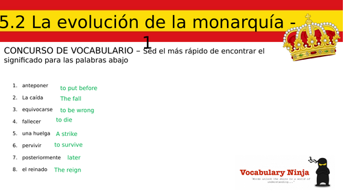 Bundle of A2 Spanish Lessons Unit 5 Monarquías y dictaduras | Teaching ...