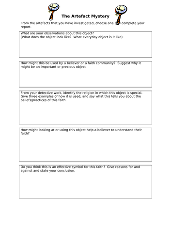 RE Baseline assessment: the artefact mystery | Teaching Resources