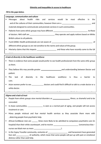 AQA A Level Sociology Health Bundle | Teaching Resources