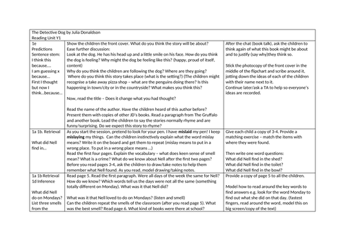 The Detective Dog Whole Class Reading Unit Y1 | Teaching Resources